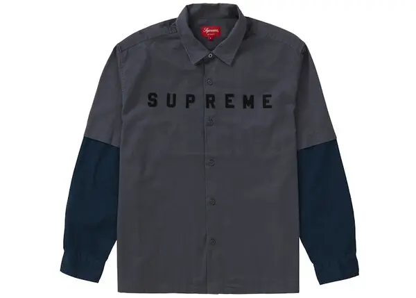 Supreme 2tone Work Shirt - Dark Grey | Editorialist